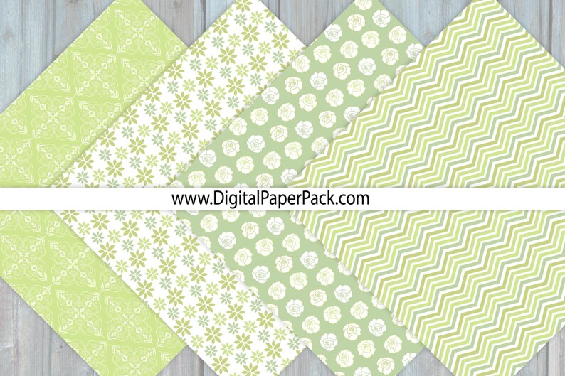 Lime Green Digital Paper: lime Green Green | Etsy