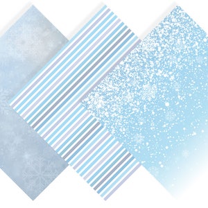 Snowflake Clip Art & Digital Paper Backgrounds, Winter Wonderland ...