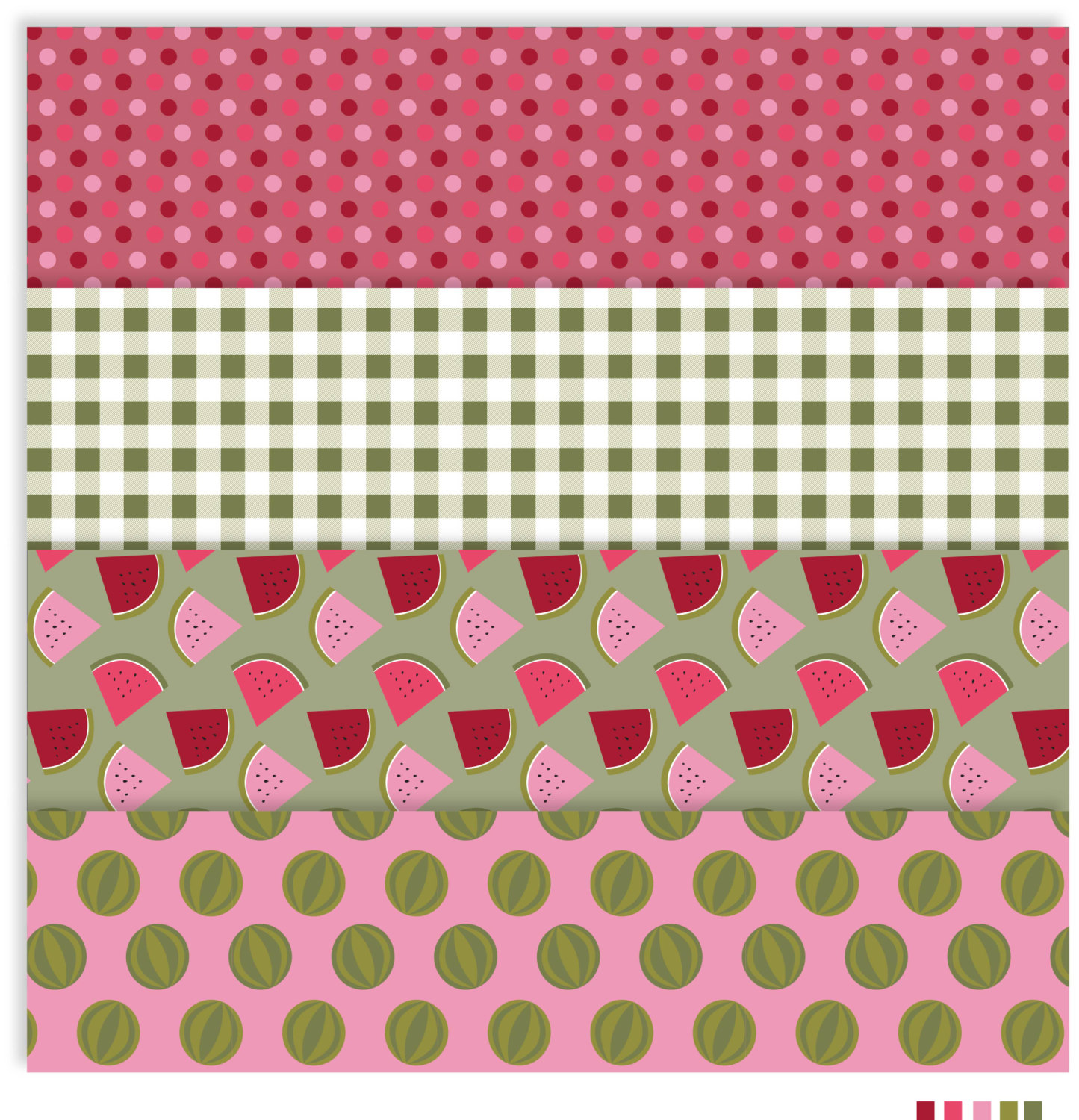 Watermelon Digital Paper: "watermelon Digital Paper Pack" Picnic ...
