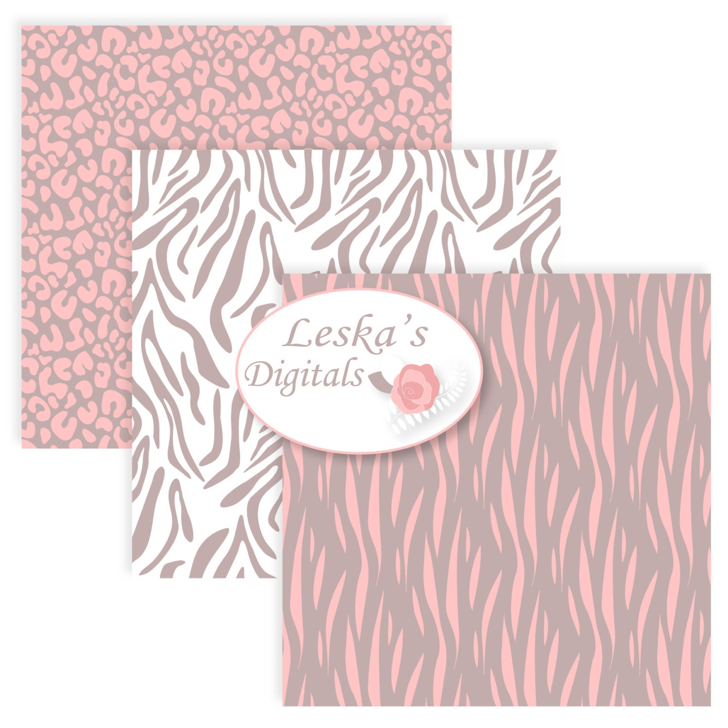 Baby Safari Animal Prints Safari Digital Paper Animal | Etsy