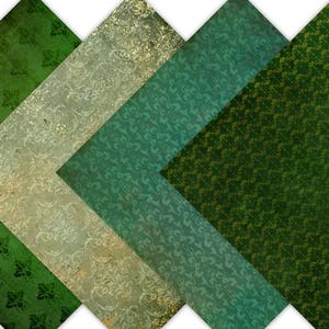 Green Grunge Scrapbook Paper, Green Textures Digital Paper, Green ...