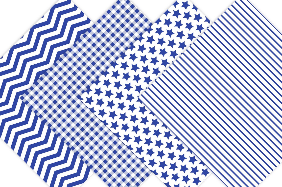 Blue Digital Paper Blue Scrapbook Paper Commercial Use - Etsy