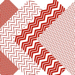 Red Chevron Digital Paper, Chevron Scrapbooking Paper, Red Digital ...
