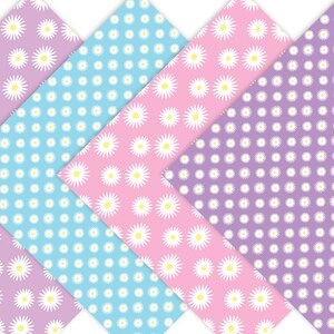 Spring Digital Paper: "daisy SCRAPBOOK Paper" Pastel Spring Colors ...