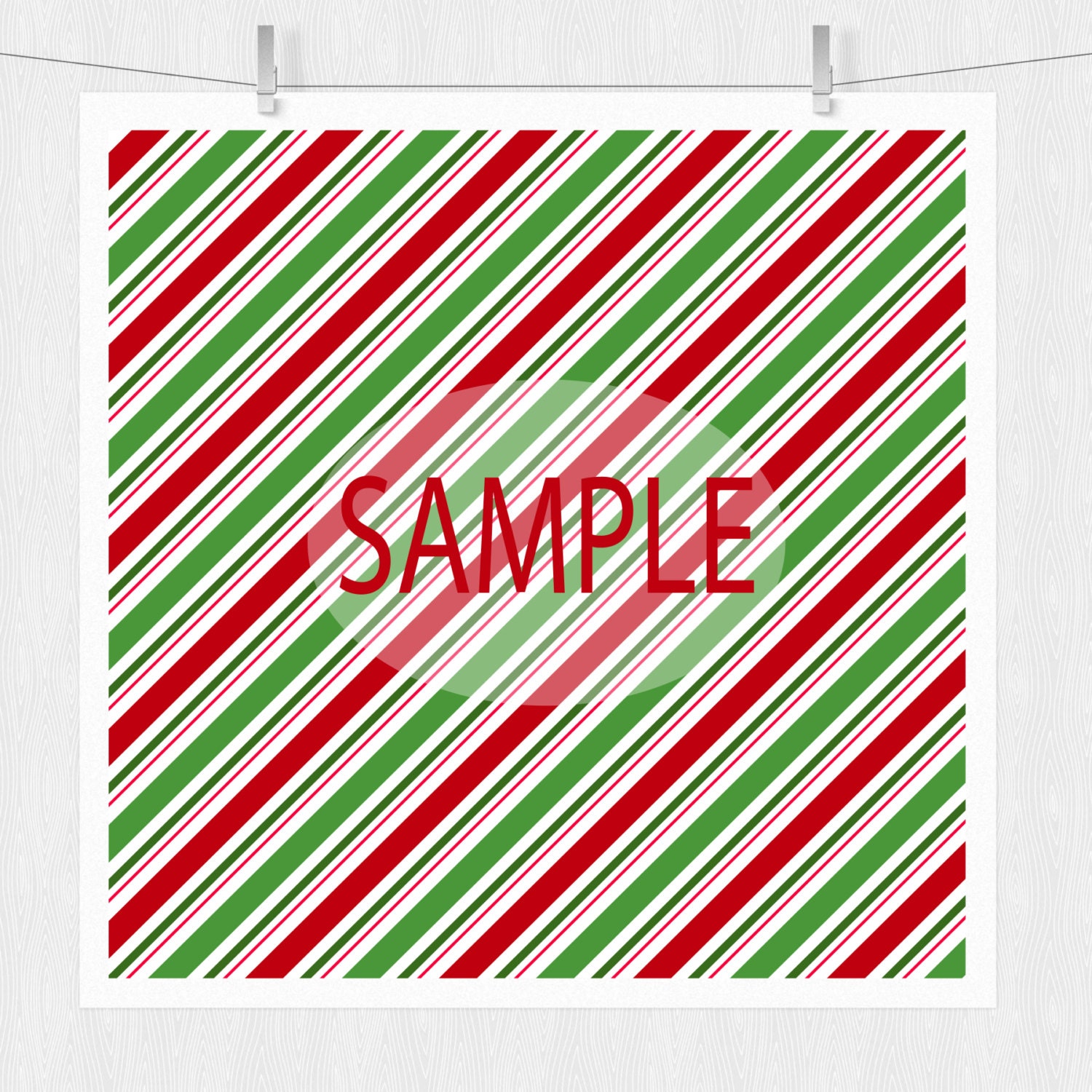 Candy Cane Digital Paper Candy Cane Stripes Paper Pack Etsy