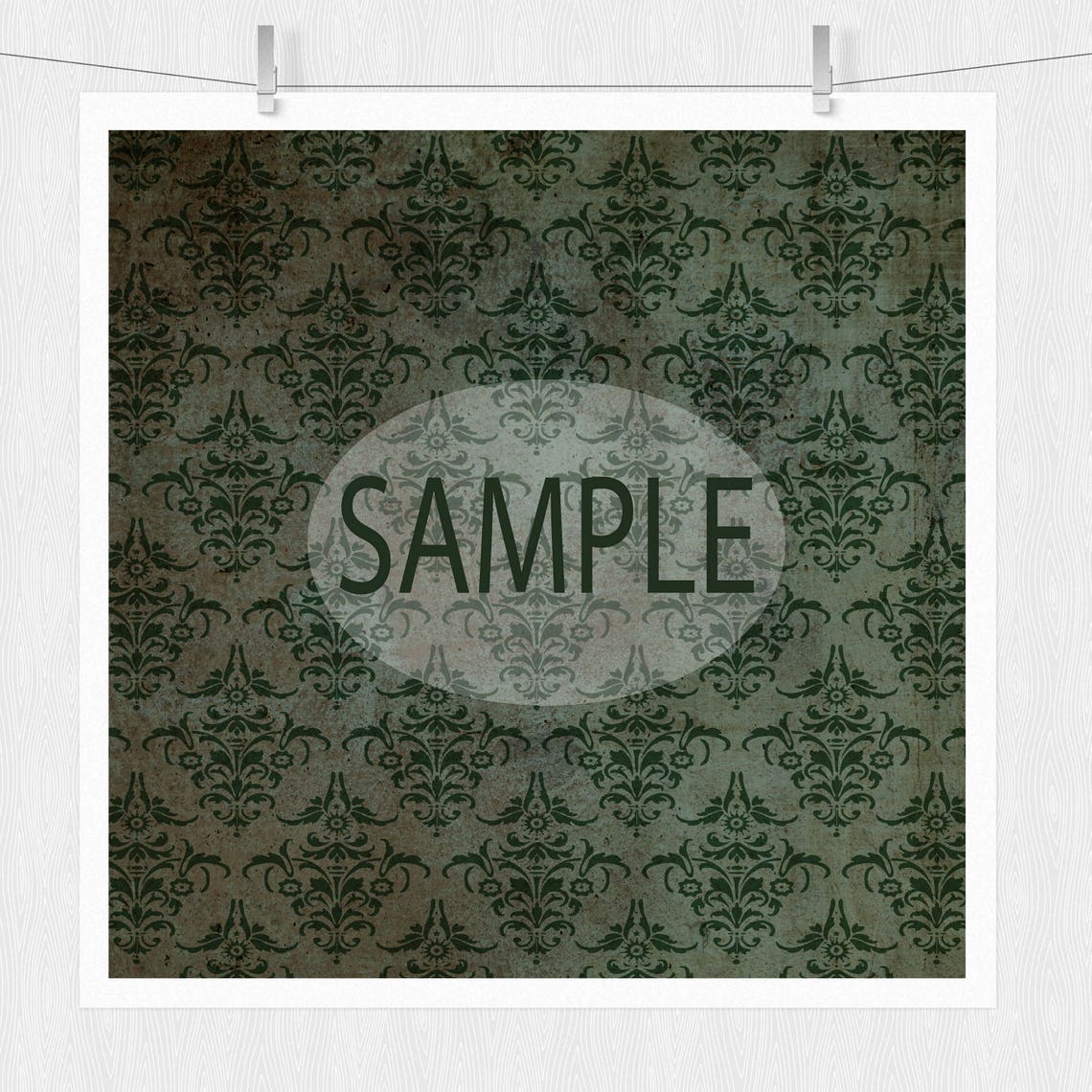 Green Grunge Scrapbook Paper, Green Textures Digital Paper, Green ...