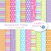School Digital Scrapbook Paper - Alphabet Digital Paper Pack - Back to ...