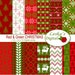 Christmas Scrapbook Paper, Red and Green Digital Papers,"red AND Green ...
