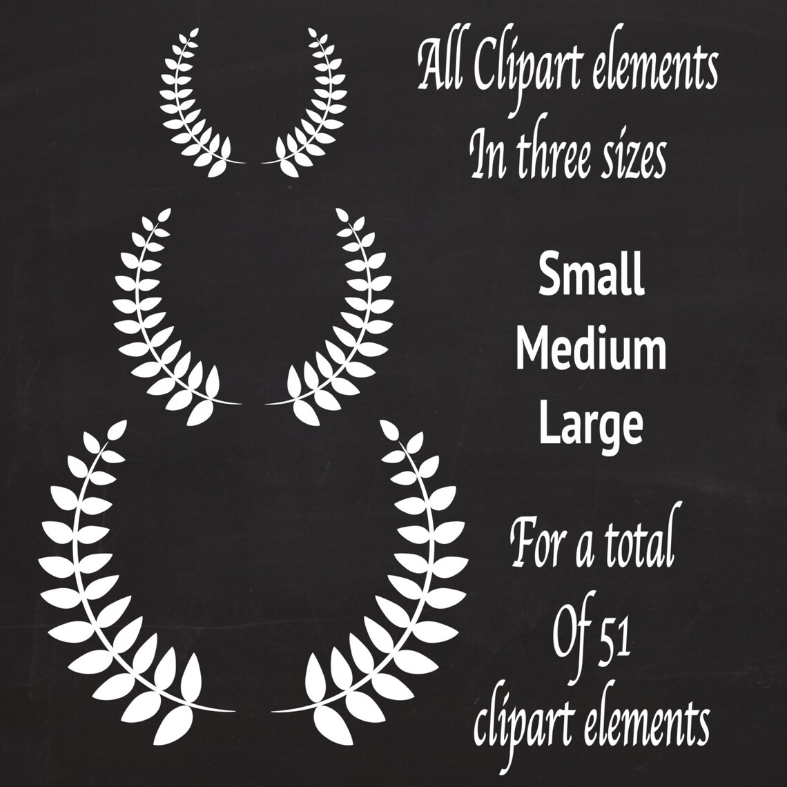 Chalkboard Laurel Chalkboard Wreath Laurels Chalkboard - Etsy