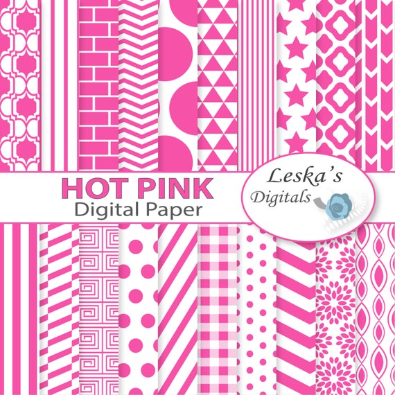 Hot Pink Scrapbook Paper