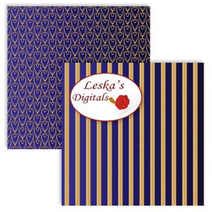 Royal Blue & Gold Digital Paper - Royal Blue and Gold Backgrounds ...