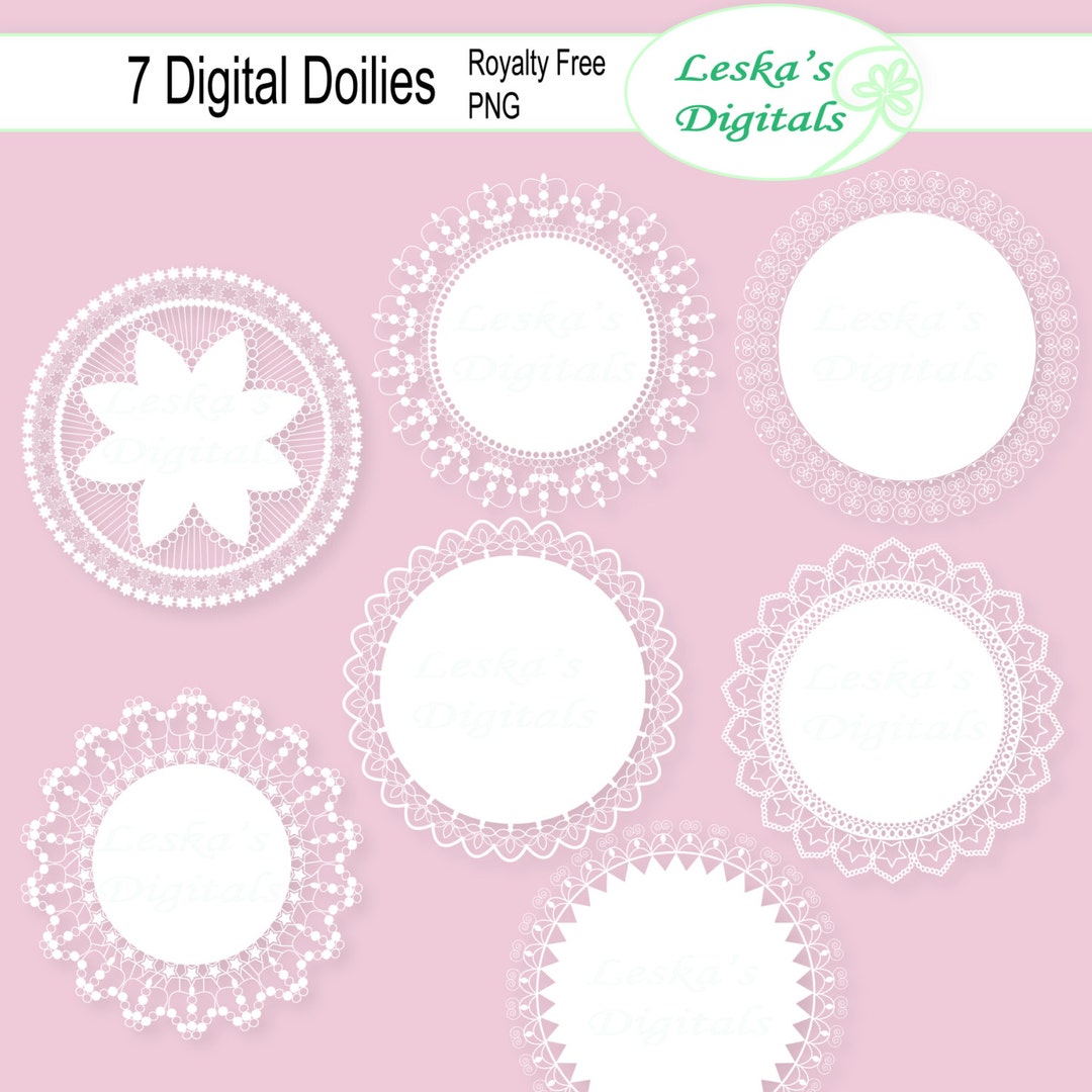 Doilies Clipart, Digital Doily, Lace Doily Available on Instant ...