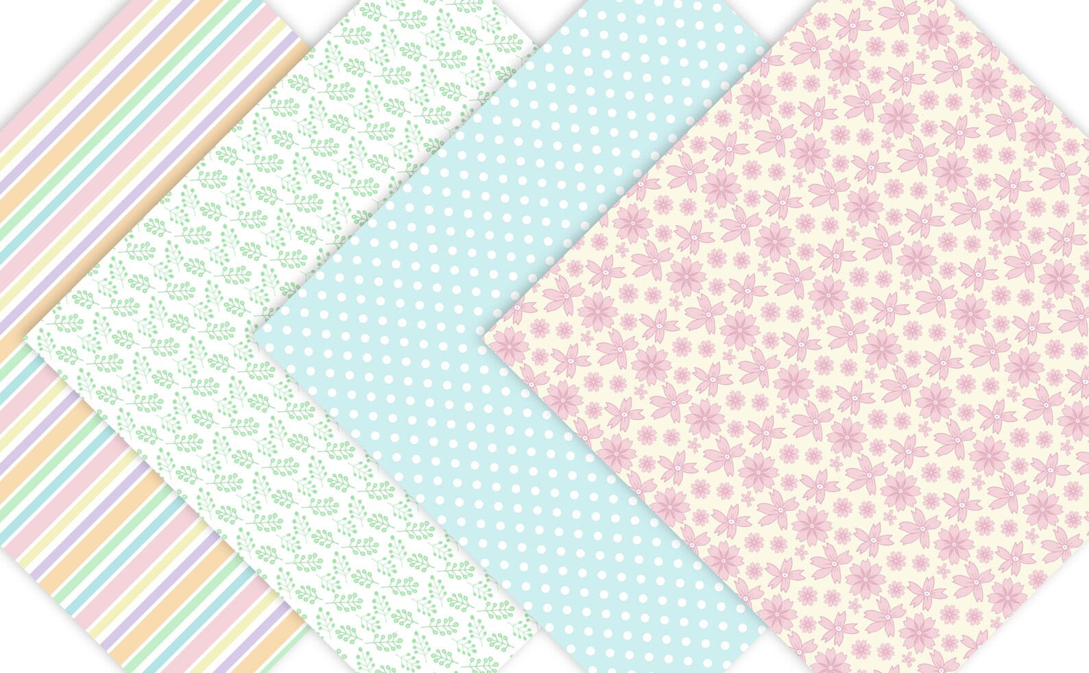 Spring Floral Paper Pack Spring Color Patterns Spring - Etsy