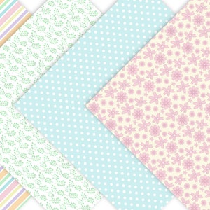 Spring Floral Paper Pack, Spring Color Patterns, Spring Digital Paper ...