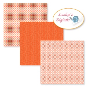 Orange Digital Paper - Orange Scrapbook Paper Pack - Digital Set of ...