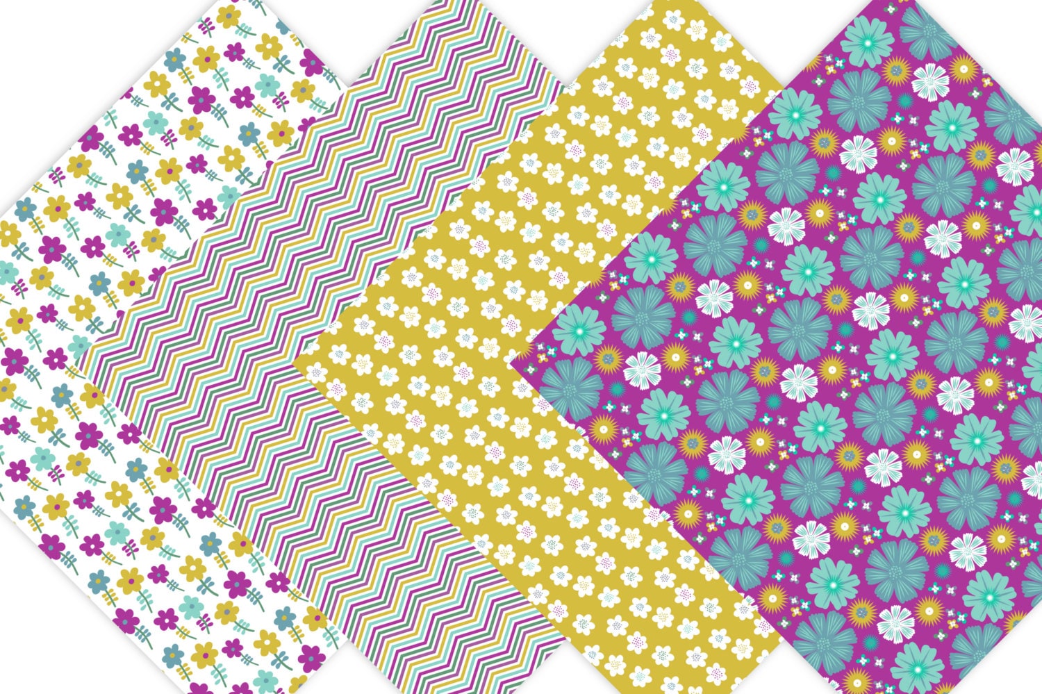 FLORAL DIGITAL PAPER Floral Background Printable Paper - Etsy