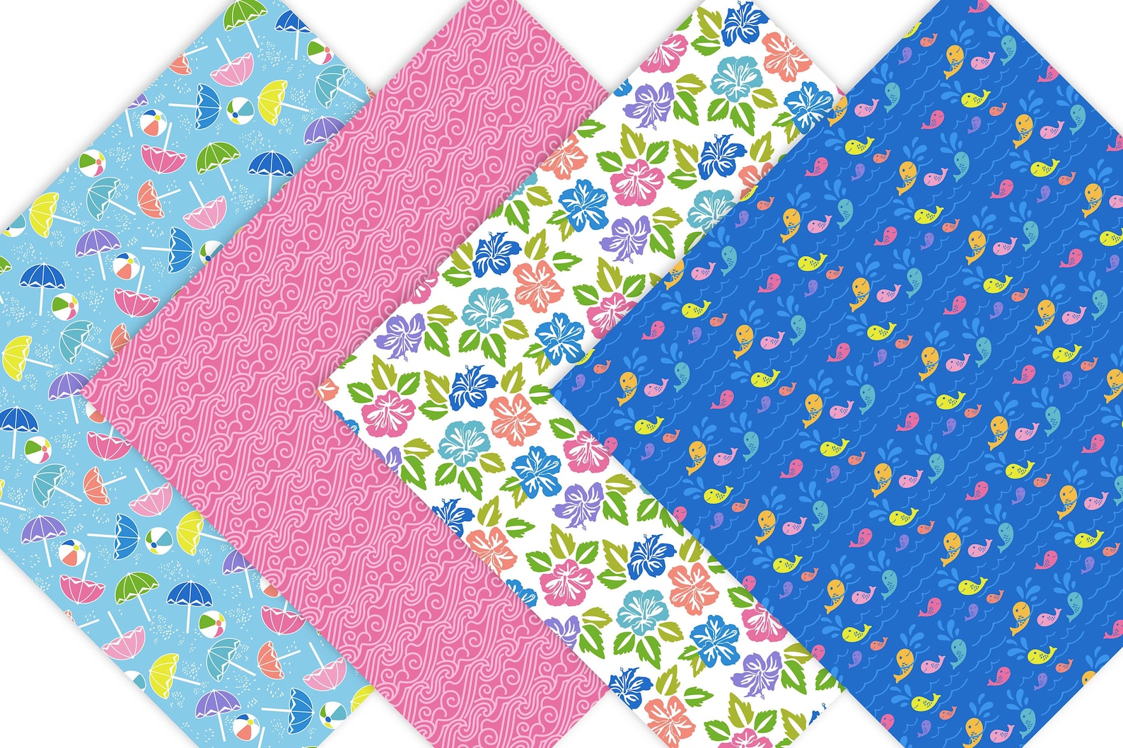 Summer Paper Pack Beach Digital Paper Summer Vacation - Etsy