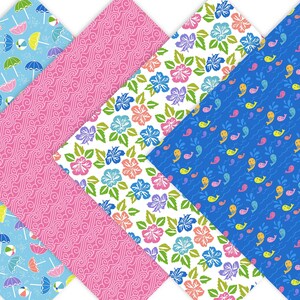 Summer Paper Pack, Beach Digital Paper, Summer Vacation Digital Paper ...