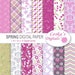 Spring Floral Digital Scrapbook Paper, Spring Paper Pack, Spring ...