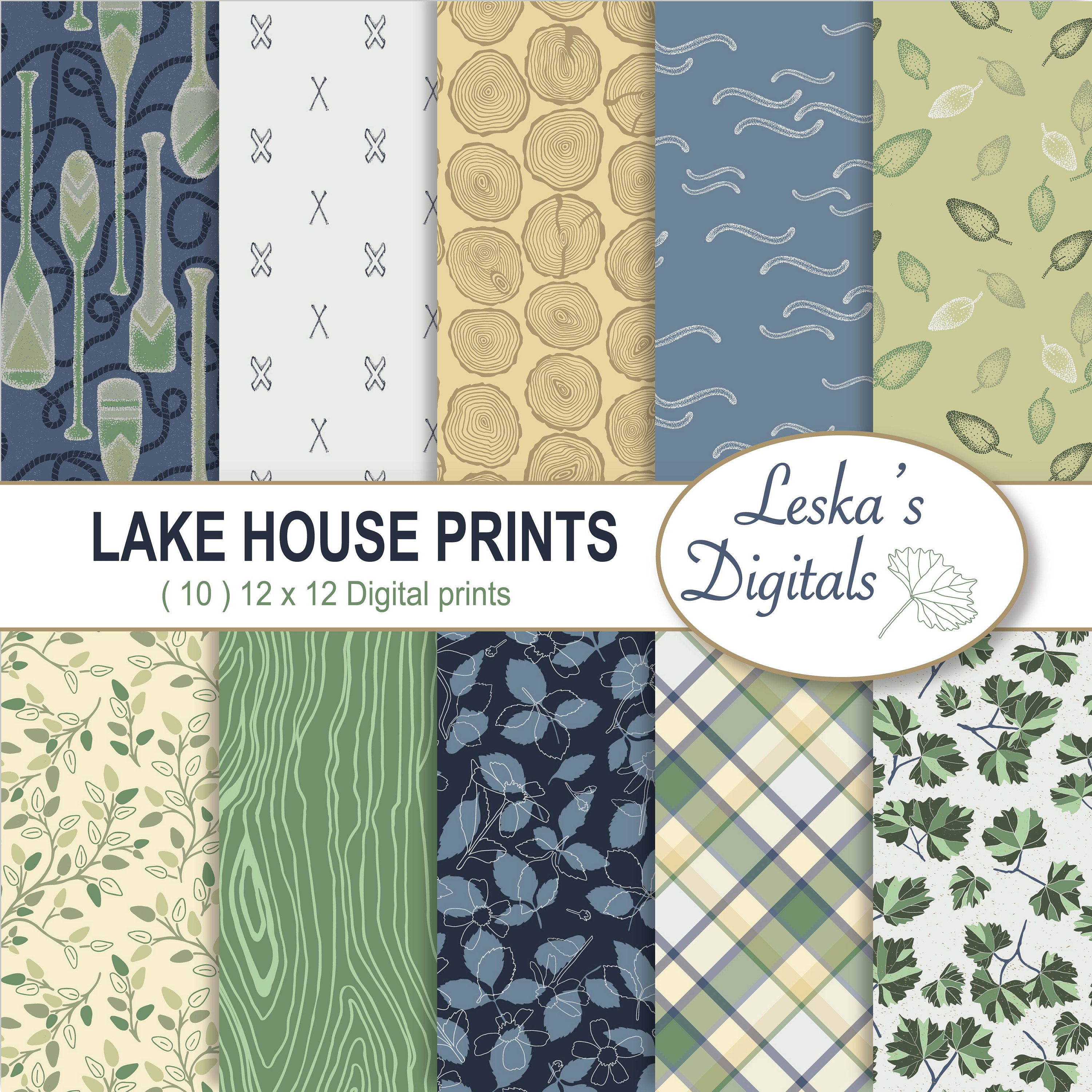 Digital Paper Pack Inspired by the Lake House Experience - Etsy