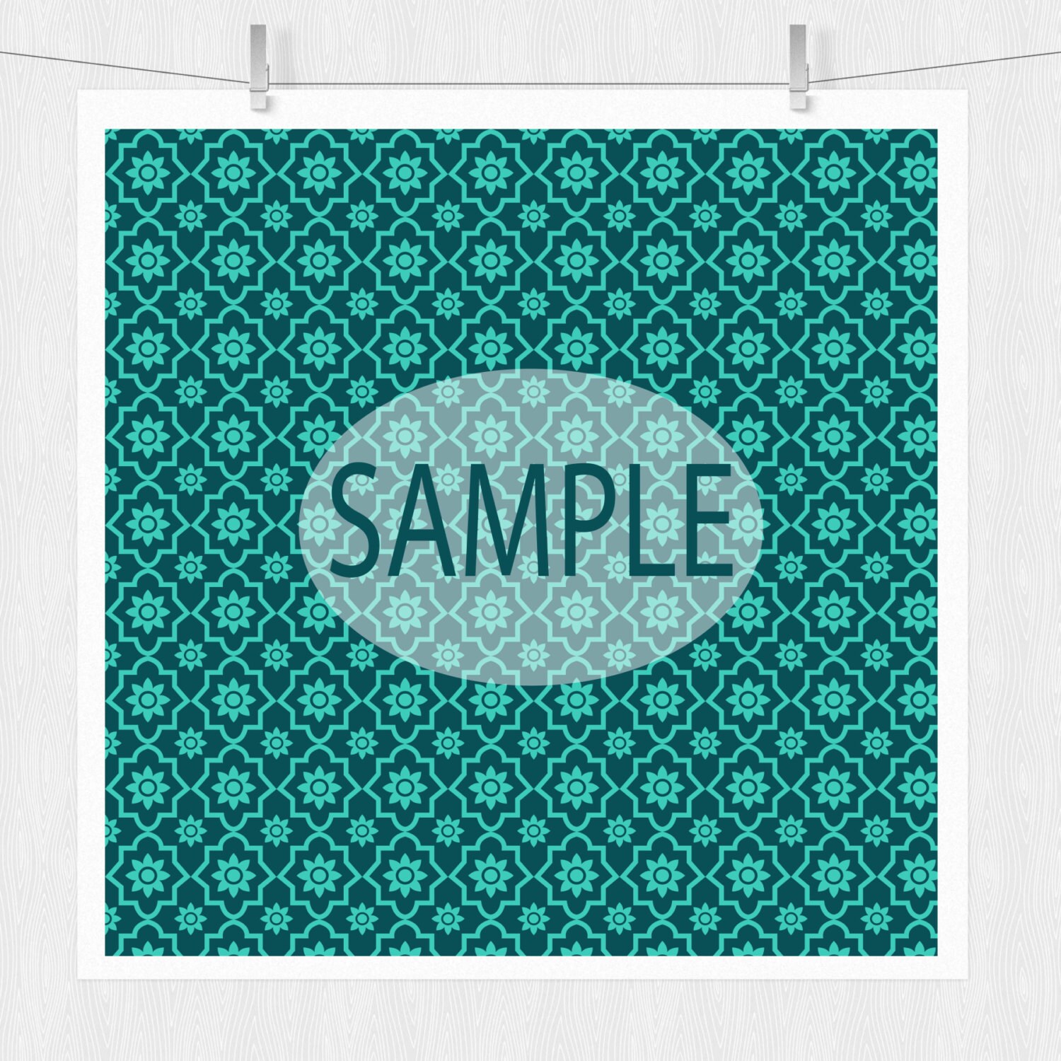 MOROCCAN Digital Scrapbook Paper - BLUE GREEN Moroccan, Middle Eastern ...