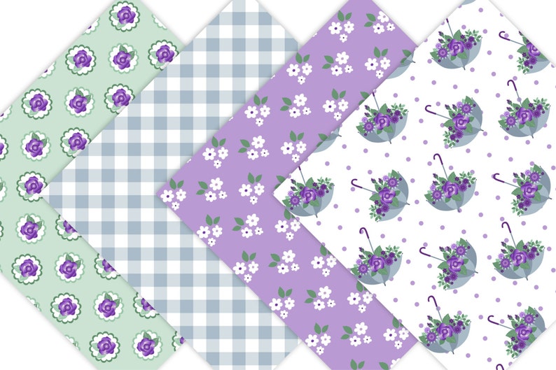 Digital Scrapbooking Paper: "purple DIGITAL Paper" Bridal Shower & Baby ...