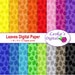 Leaves Digital Scrapbook Paper Pack in Rainbow Colors for - Etsy