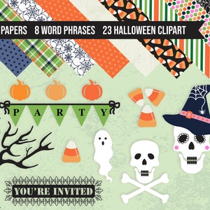 Halloween Clipart PNG - Skull Costume Graphics - Jack O Lantern, Mask ...