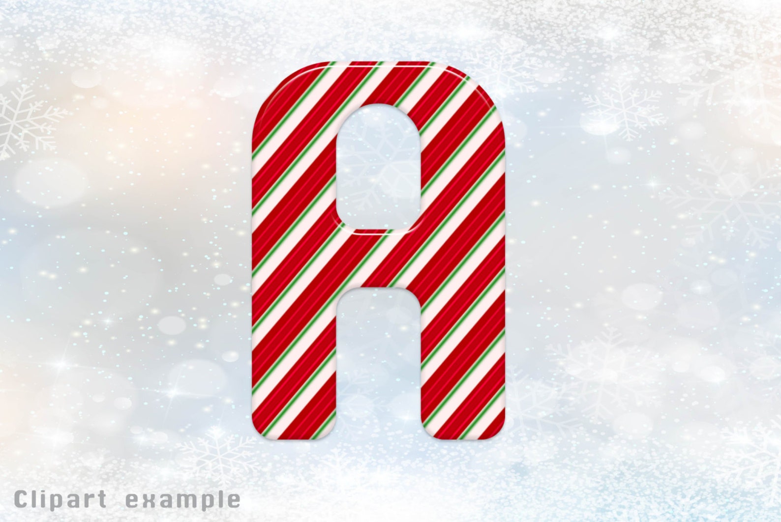 Christmas Alphabet candy CANE Letters Peppermint - Etsy