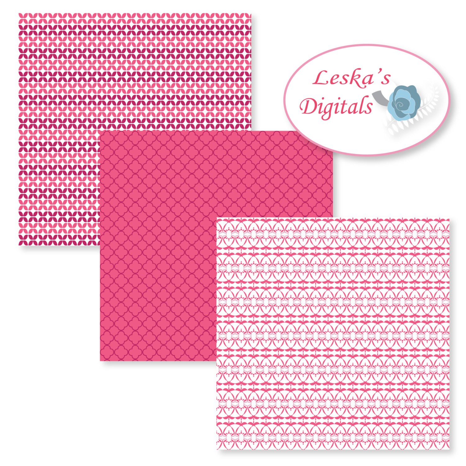 Digital Paper Pack: "fuchsia Magenta" Pick Digital Background ...