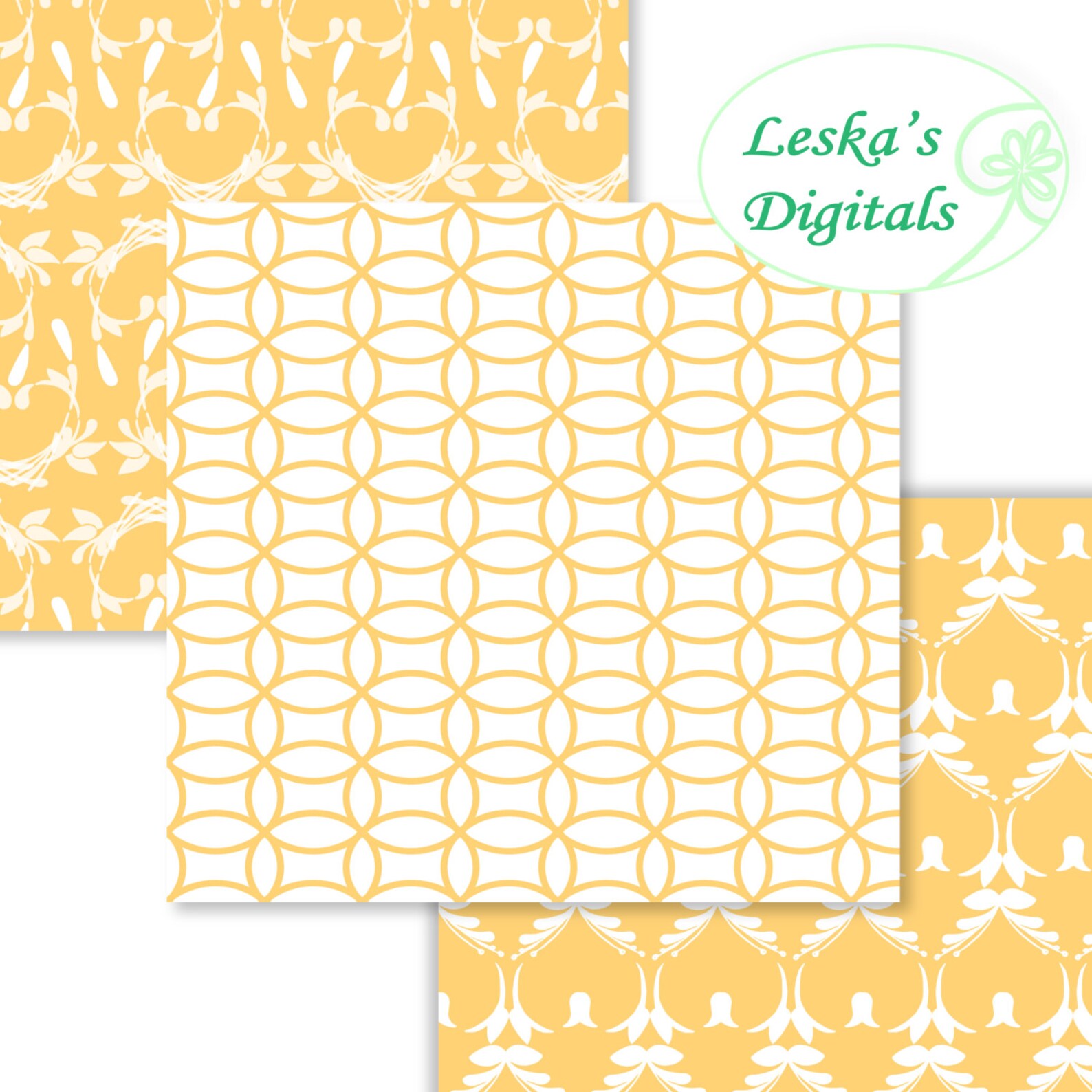 Yellow Digital Paper yellow Digital Paper Pack for - Etsy