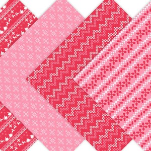 Pink Christmas Digital Papers "nordic DIGITAL Paper" Christmas Digital ...