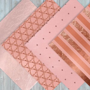 Rose Gold Digital Paper - Rose Gold Texture Digital Download Pattern ...