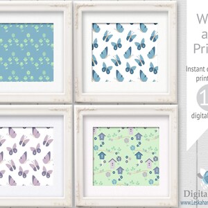 Spring Patterned Paper, Digital Scrapbook Paper of "butterflies ...