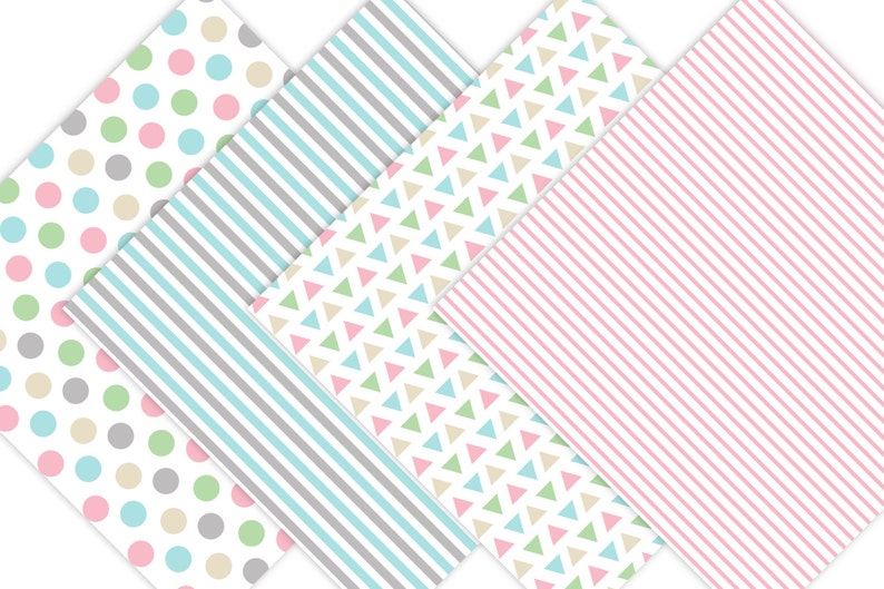 Pastel Scrapbook Paper Pack Digital Scrapbook Paper In: | Etsy