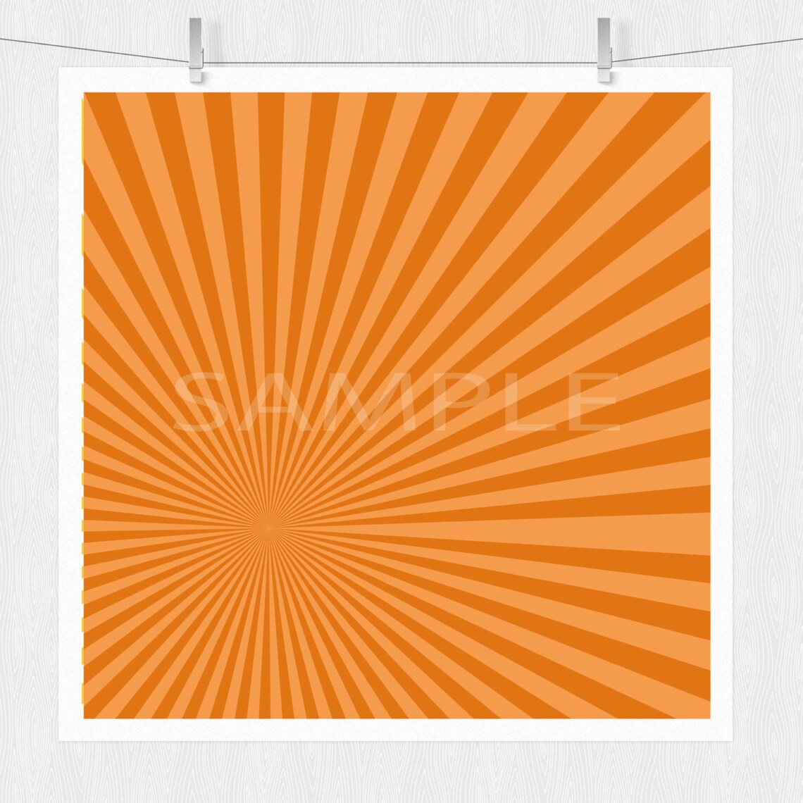 Sunburst Digital Scrapbook Paper, Sun Ray Patterned Paper, Sun Ray ...