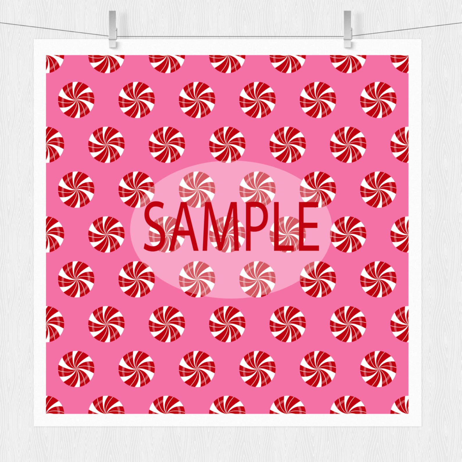 Candy Cane Digital Paper Candy Cane Stripes Paper Pack | Etsy