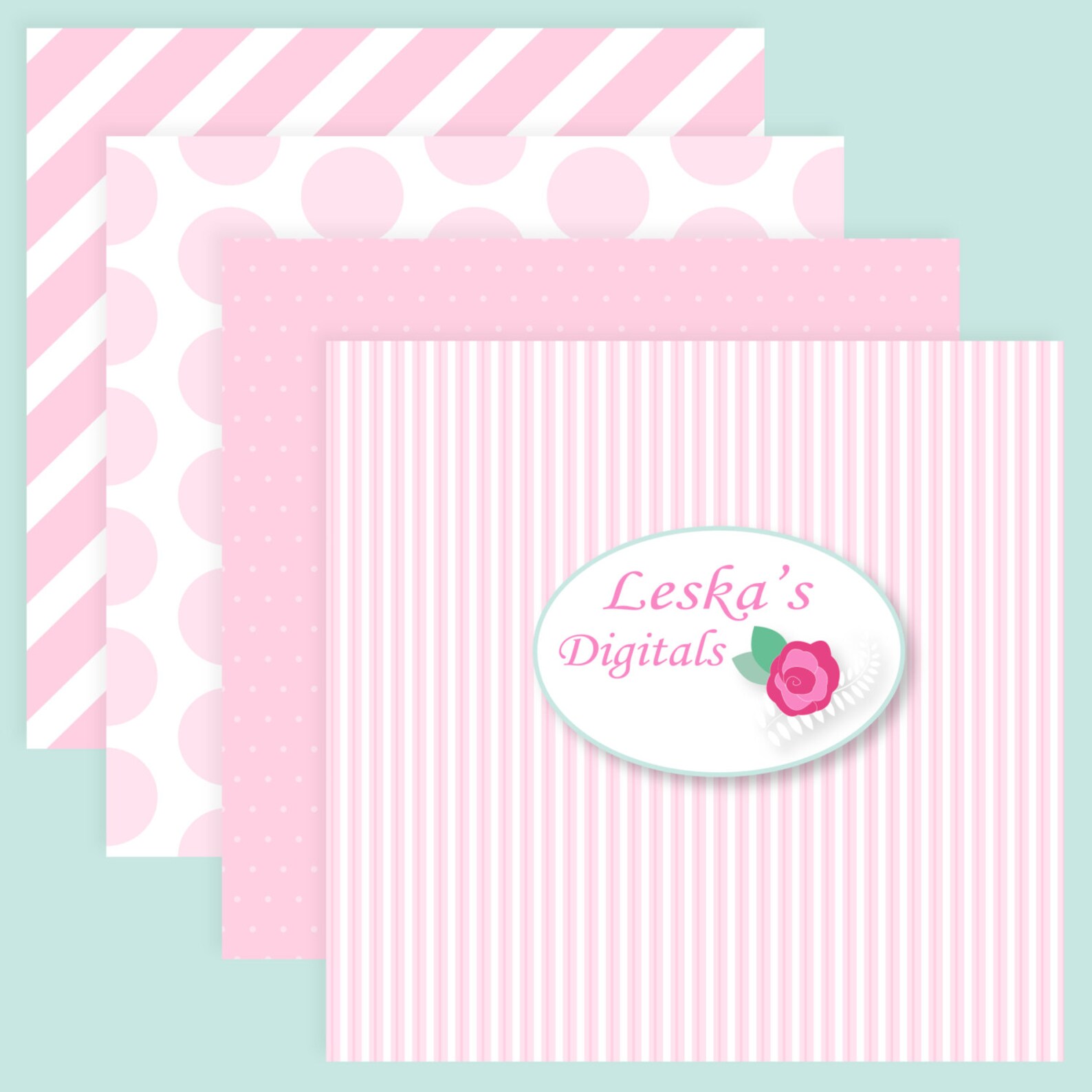 Pink Scrapbook Digital Paper pink Digital Paper | Etsy