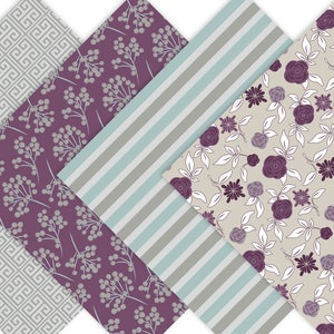 Floral Digital Paper "spring Flowers" Floral Patterned Paper, Hand ...