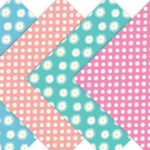 Spring Digital Paper: "daisy SCRAPBOOK Paper" Pastel Spring Colors ...