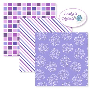 Purple Rose Digital Paper, Purple Rose Backgrounds - Purple Background ...