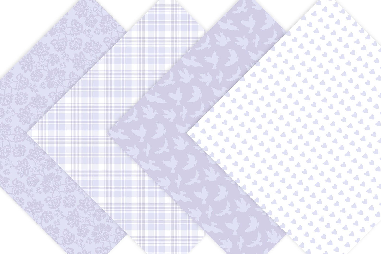 Lavender Wedding Digital Paper Lavender Pattern Prints - Etsy