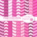 Pink Chevron Digital "chevron" Digital Paper Pack - Scrapbook Paper ...