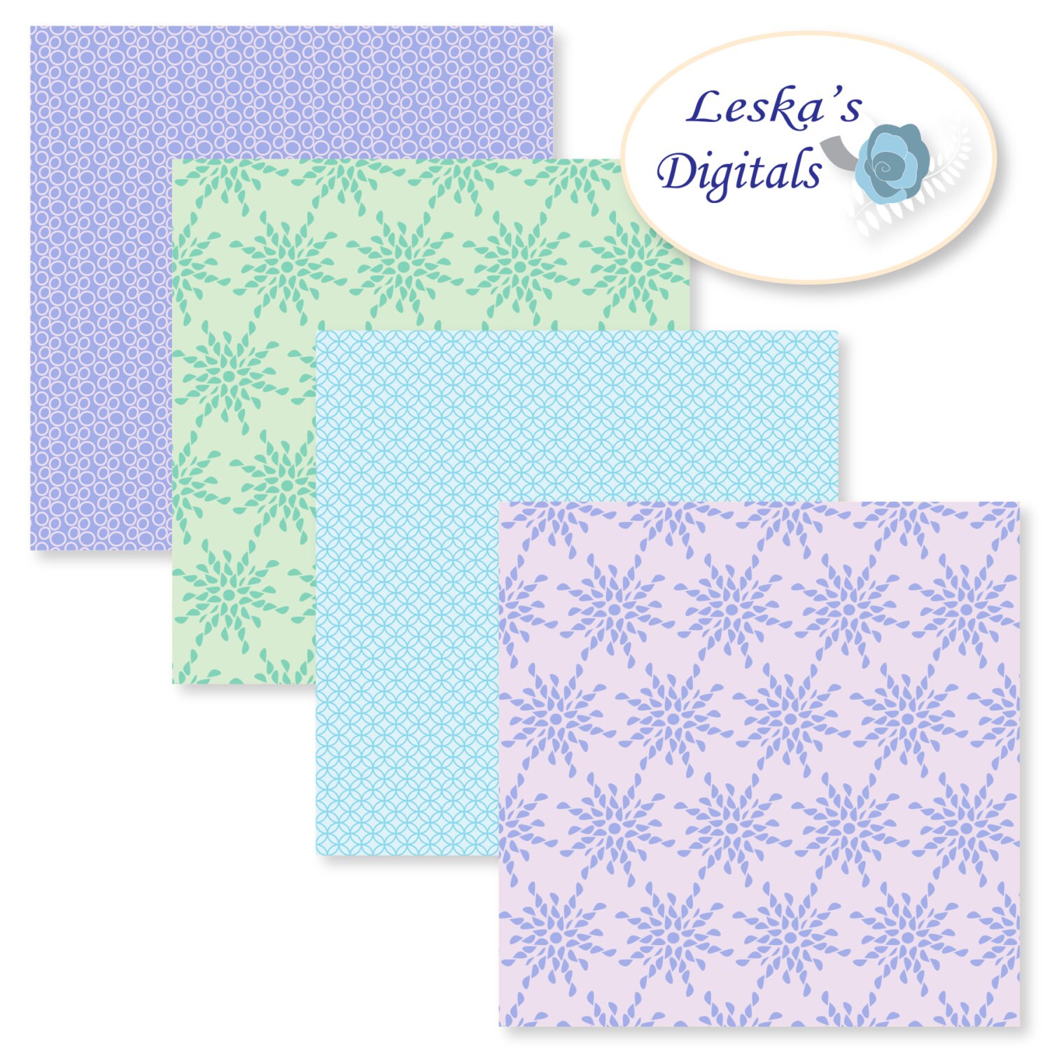 Pastel Digital Paper Pack of Scrapbook Background Printable Paper, Fun ...