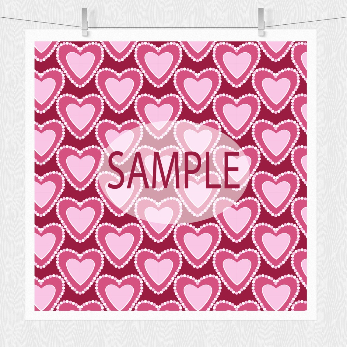 Valentine Digital Paper, Heart Digital Backgrounds, Pink Digital Paper ...