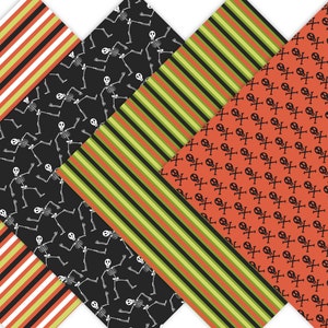Skeleton Digital Paper "halloween PAPER Pack" Digital Background ...