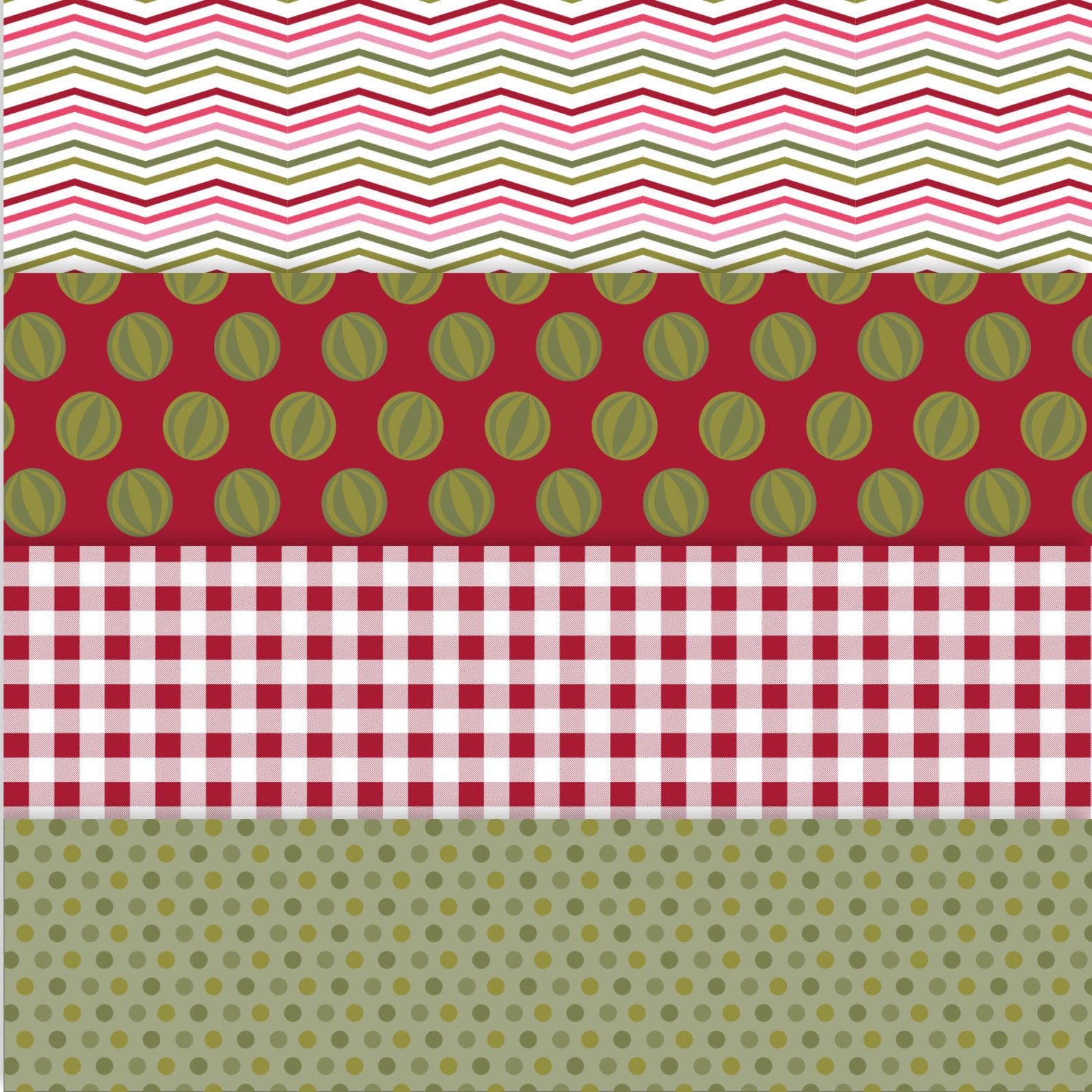 Watermelon Digital Paper: "watermelon Digital Paper Pack" Picnic ...