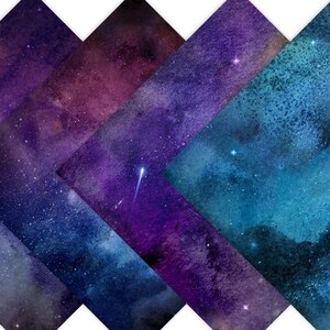 Galaxy Digital Paper "watercolor Texture" Watercolor Paper, Vibrant ...