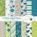 Digital Scrapbook Paper:"floral DIGITAL Background" Spring Digital ...