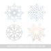 Snowflake Clip Art & Digital Paper Backgrounds, Winter Wonderland ...